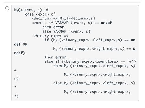 Solved Which Of The Following Shows A Denotational Semantic Chegg
