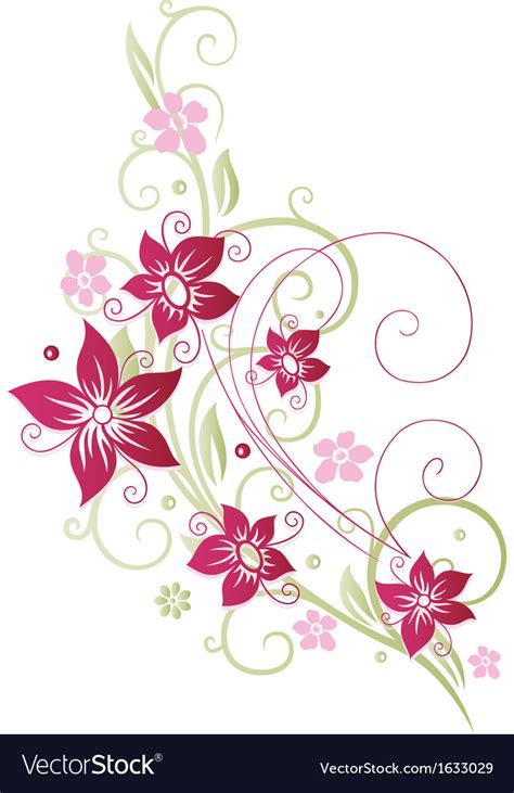 Tendril Floral Element Royalty Free Vector Image