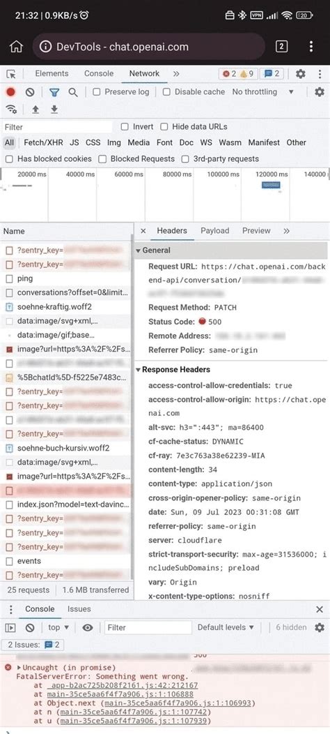 Attempting To Delete A Conversation On Chatgpt But Appears An Error In