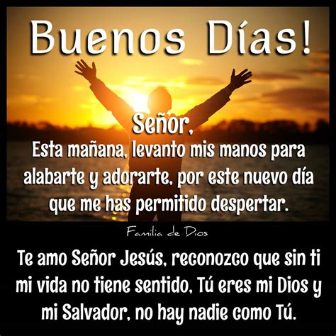 Oración de la mañana Gracias Dios un nuevo día oración Dios