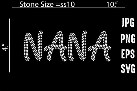 Nana Rhinestone Template Design Graphic By MRUMU Creative Fabrica