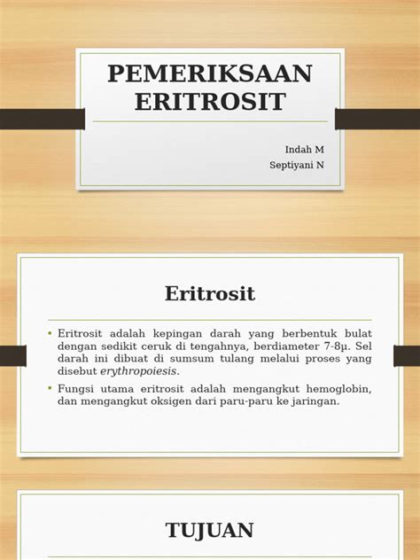 Pemeriksaan Eritrosit Pdf