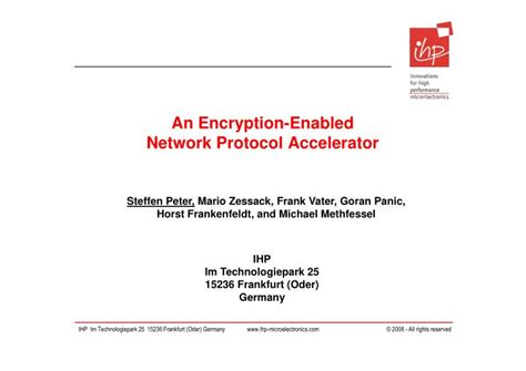 ppt an encryption enabled network protocol accelerator powerpoint