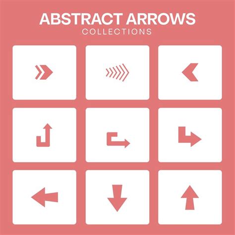 Premium Vector Abstract Arrow Symbol Set Illustrative Design For