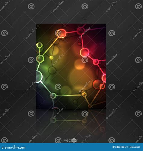 Neon Molecule Illustration Stock Vector Illustration Of Element