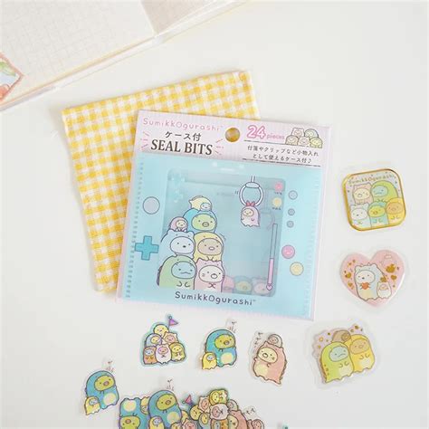 24 штупак милый Кот ПВХ стикер мультяшка Сумико гураши украшения Diy Ablum дневник в стиле