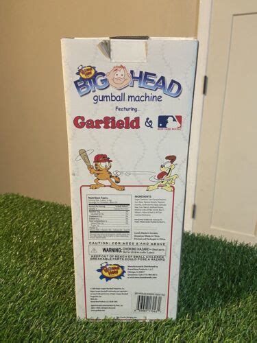 La Dodgers Garfield Big Head Gumball Machine From 2005 New In Box Sings