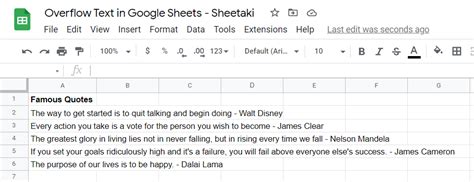 How To Overflow Text In Google Sheets Sheetaki