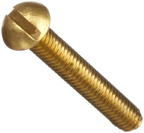 330 Brass Machine Screw Plain Finish Round Head Slotted Drive 18