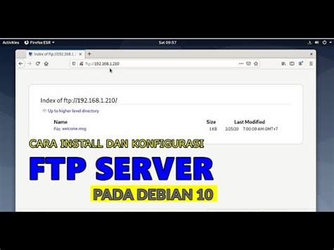 CARA INSTALL DAN KONFIGURASI FTP SERVER PADA DEBIAN YouTube