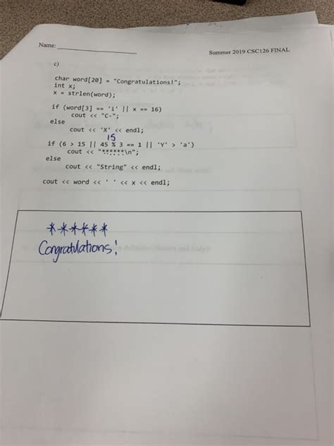 solved name summer 2019 csci 26 final char word[20]
