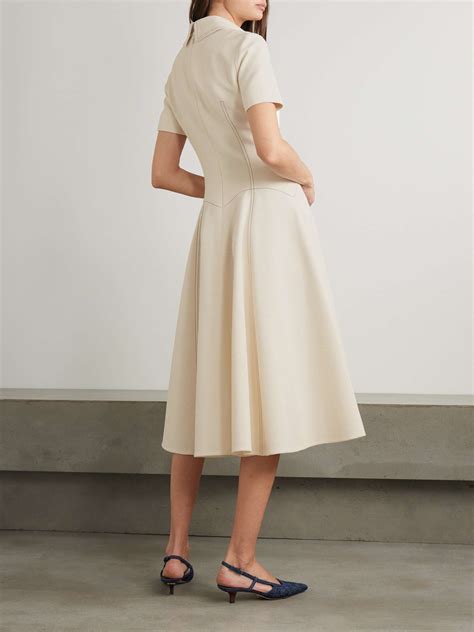 EMILIA WICKSTEAD Jody Paneled Topstitched Denim Midi Dress NET A PORTER