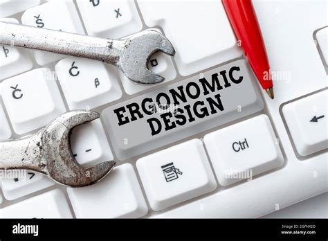 Sign Displaying Ergonomic Design Business Idea Fitting Or Designing A