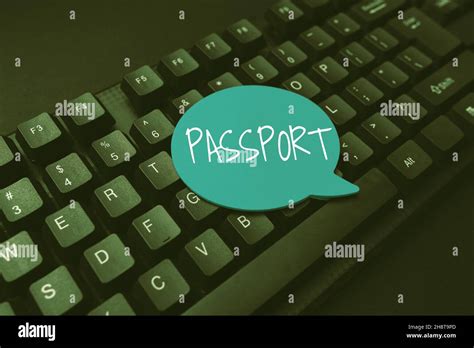 Handwriting Text Passport Business Showcase Official Document Issued By A Government Certifying