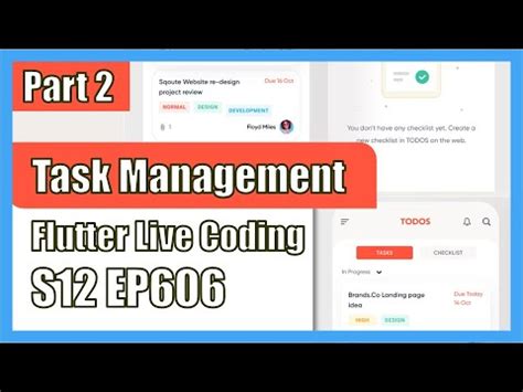 Flutter Flutter Live Coding EP606 Task Management App Part 2 YouTube