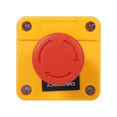 660v 10a Control Box Lock Button Emergency Switch Button Plastic Metal