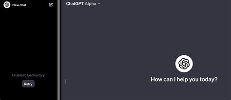 chatgpt is down and history gone this is like myspace all over again