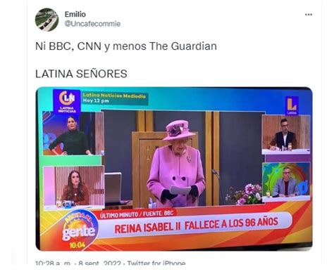 Reina Isabel II Latina TV Lee En Vivo Una Fake News Y Anuncia Por Error Muerte De La Monarca
