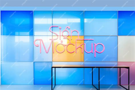 Premium Psd Glass Logo Effect Mockup