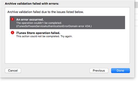 Install Failed Validation Failed