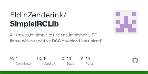 Github Eldinzenderinksimpleirclib A Lightweight Simple To Use And