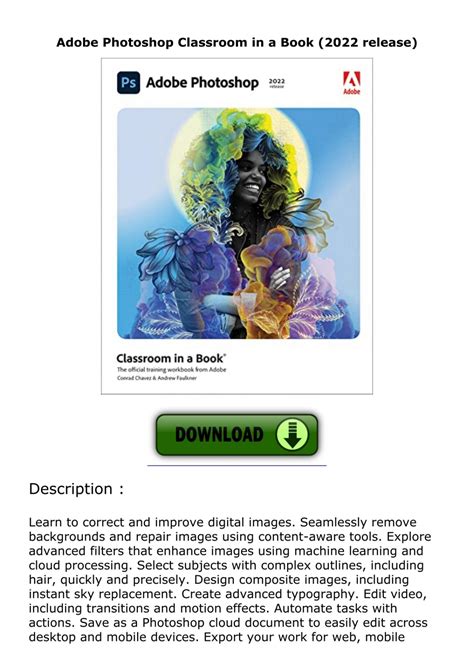 Pdfbook Adobe Photoshop Classroom In A Book 2022 Release