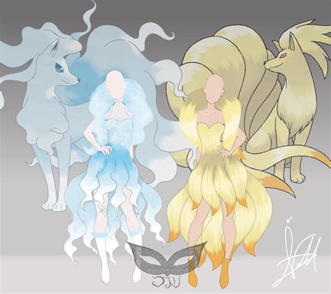 Ninetales Alola Kanto Gijinka By Verdecasa On Deviantart