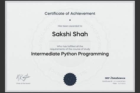 sakshi shah on linkedin python datascience certificationcomplete