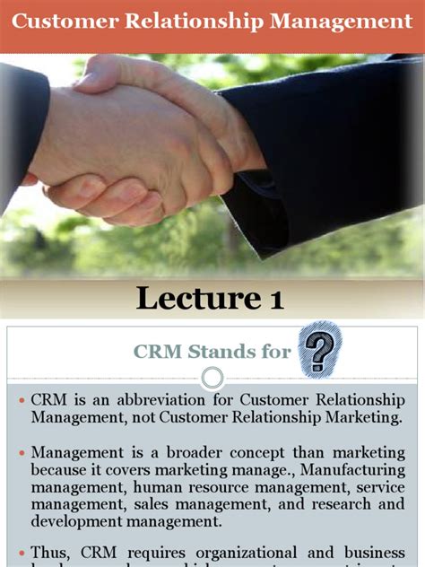 Crm Lecture 2 Pdf Customer Relationship Management Sales