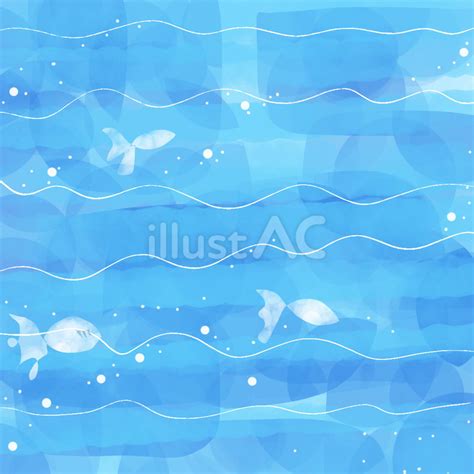 水の中を泳ぐ魚イラスト No 23428599／無料イラストなら「イラストac」