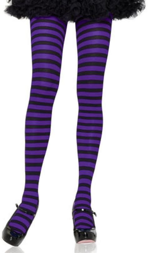 Tights Striped Black And Purple Candys Costume Shop