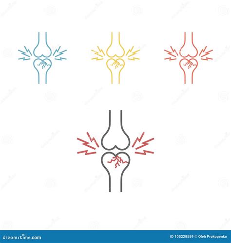 Bone Fracture Human Body Osteoporosis Icon Stock Vector Illustration