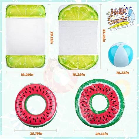 Hamac Flottant Piscine Pour Enfants 2 Pièces Hamac Gonflable Pour