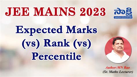 Online Class Jee Mains 2023 Expected Marks Vs Rank Vs Percentile