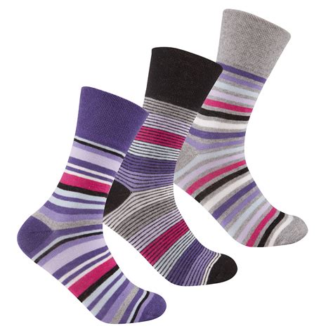 6 12 Pairs Ladies Womens Non Elastic Loose Top Socks Grip Diabetic