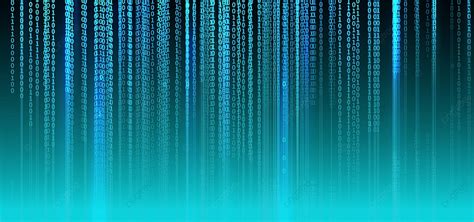 Binary Falling Code Glowing Blue Abstract Background Data Code Glow