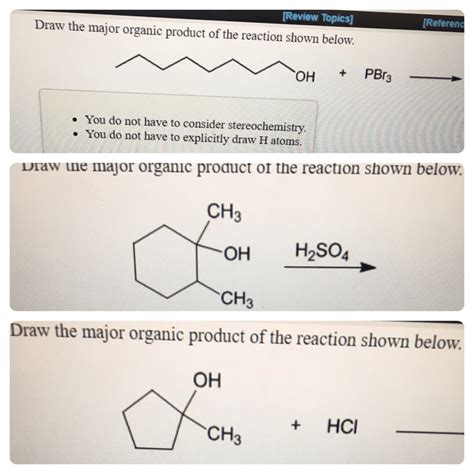 Solved Draw The Major Organic Product Formed By React Vrogue Co