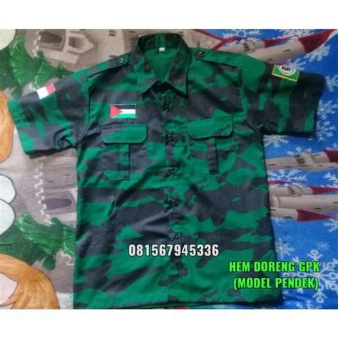 Jual Baju Gpk Loreng Kemeja Kaos Gpk Doreng Ijo Kaos Ppp Loreng Hem Loreng Hijau Satgas Baju Ppp
