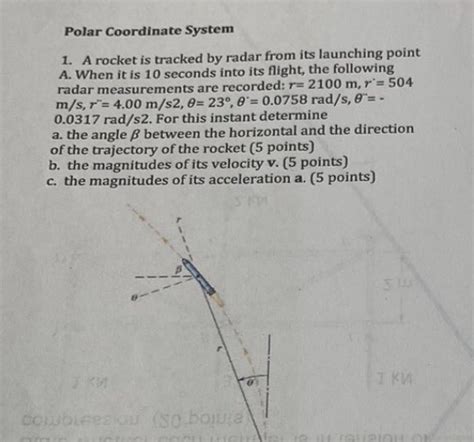 Solved Polar Coordinate System A Rocket Is Tracked By Chegg