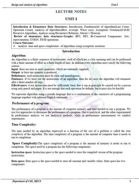 Daa Unit I Pdf