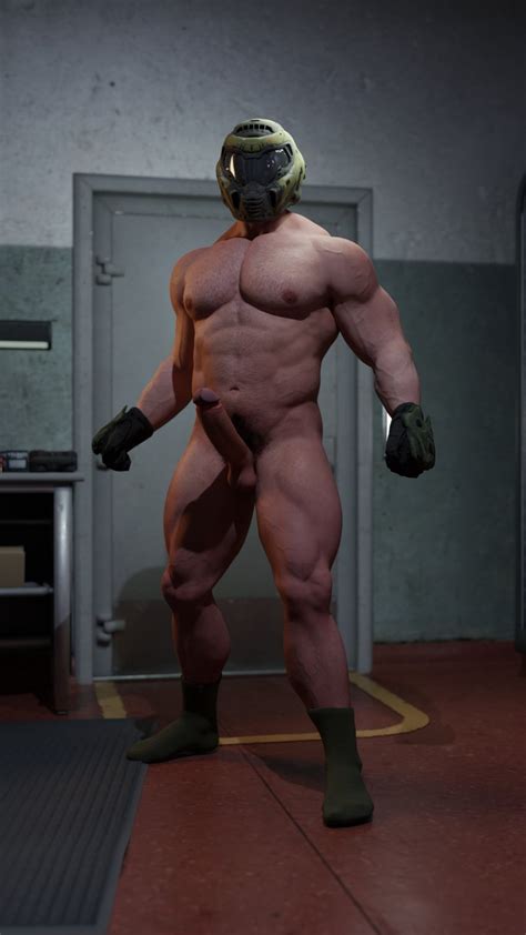 Rule 34 Doom Doom Slayer Doom Gay Male Focus Male Only Muscles Muscular Muscular Male