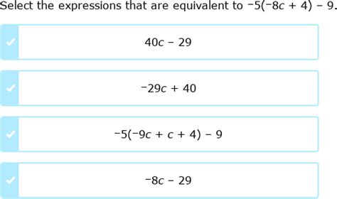Ixl Identify Equivalent Linear Expressions Algebra Practice