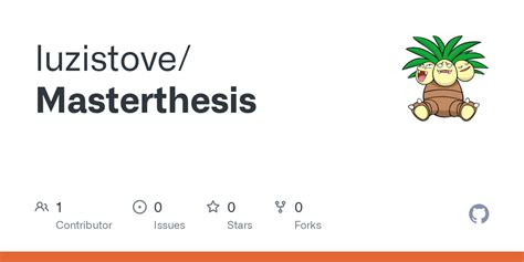 Github Luzistovemasterthesis