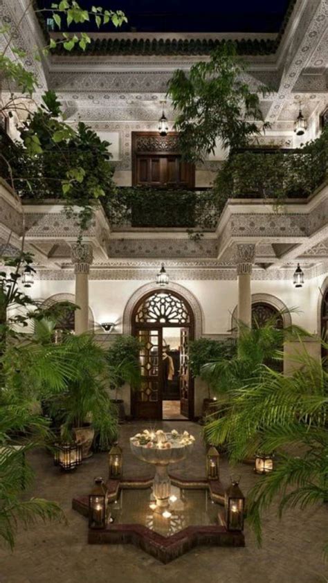 Courtyard Spanish Style Homes Moroccan Home Decor Architecture