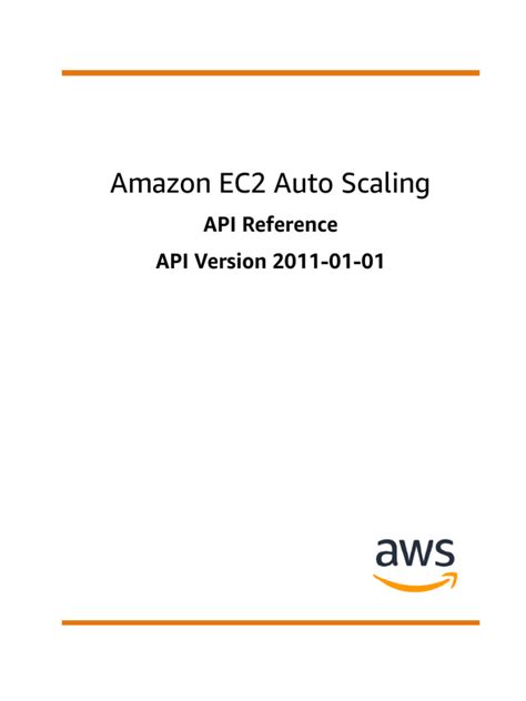 Amazon Ec2 Auto Scaling Api Reference Pdf Trademark Intellectual