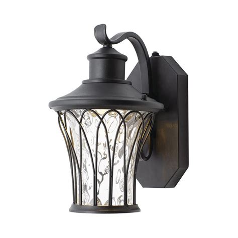 Home Decorators Collection Black Outdoor Led Dusk To Dawn Wall Lantern