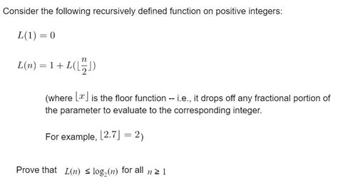 solved consider the following recursively defined function
