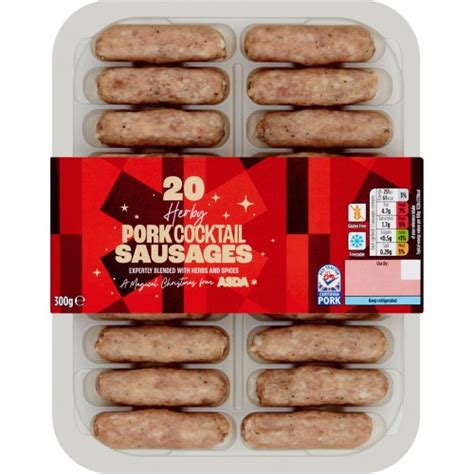 Asda 20 Herby Pork Cocktail Sausages 300g Compare Prices And Where To