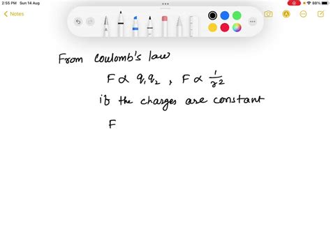 Solved Two Charged Particles Exert An Electrostatic Force Of 36 N On