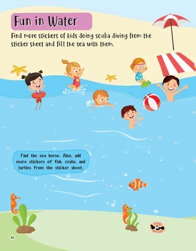 Paperback English 555 Stickers Sea Sun And Play Activity And Colouring